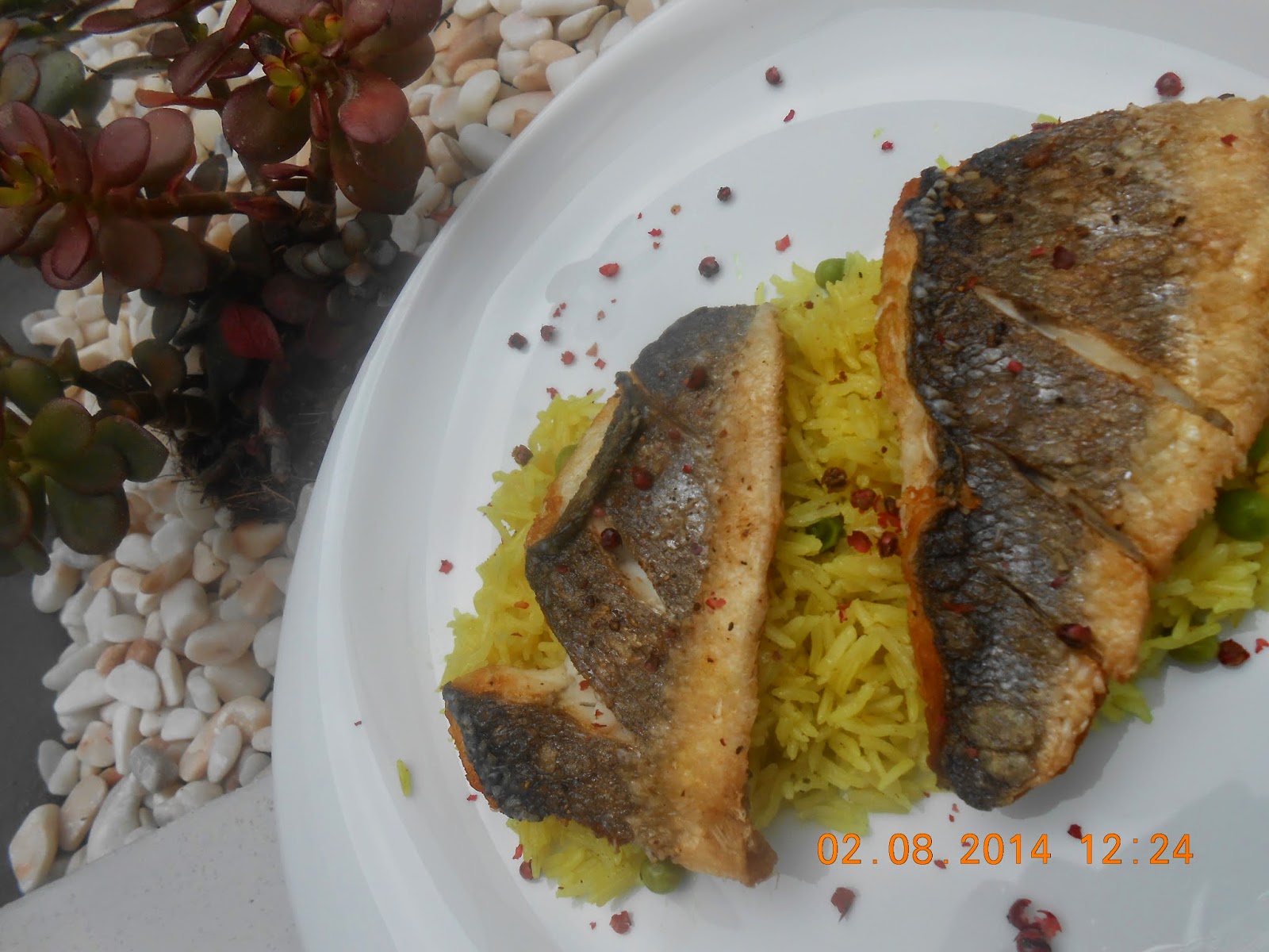 Sal, Pimenta & Malagueta: Filete de Robalo com Arroz de Especiarias