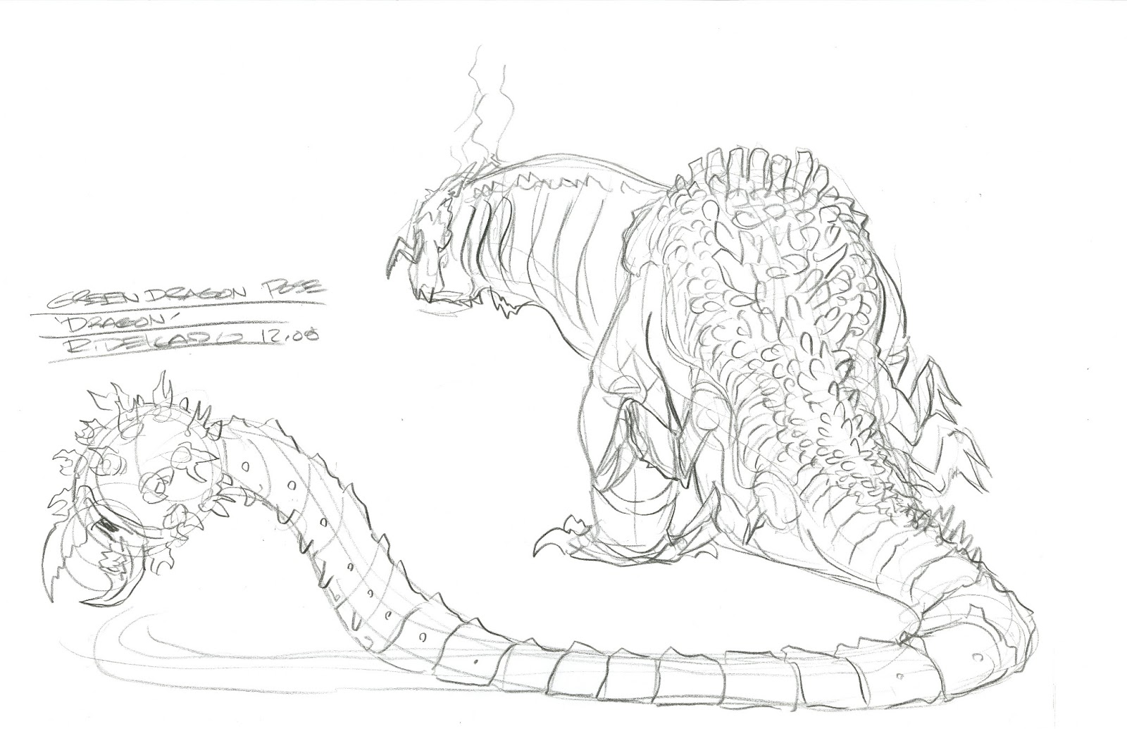 Ricardo Delgado's blog: How to Train Your Dragon rear view sketch