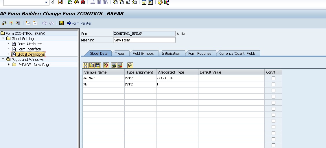 smartforms-table use