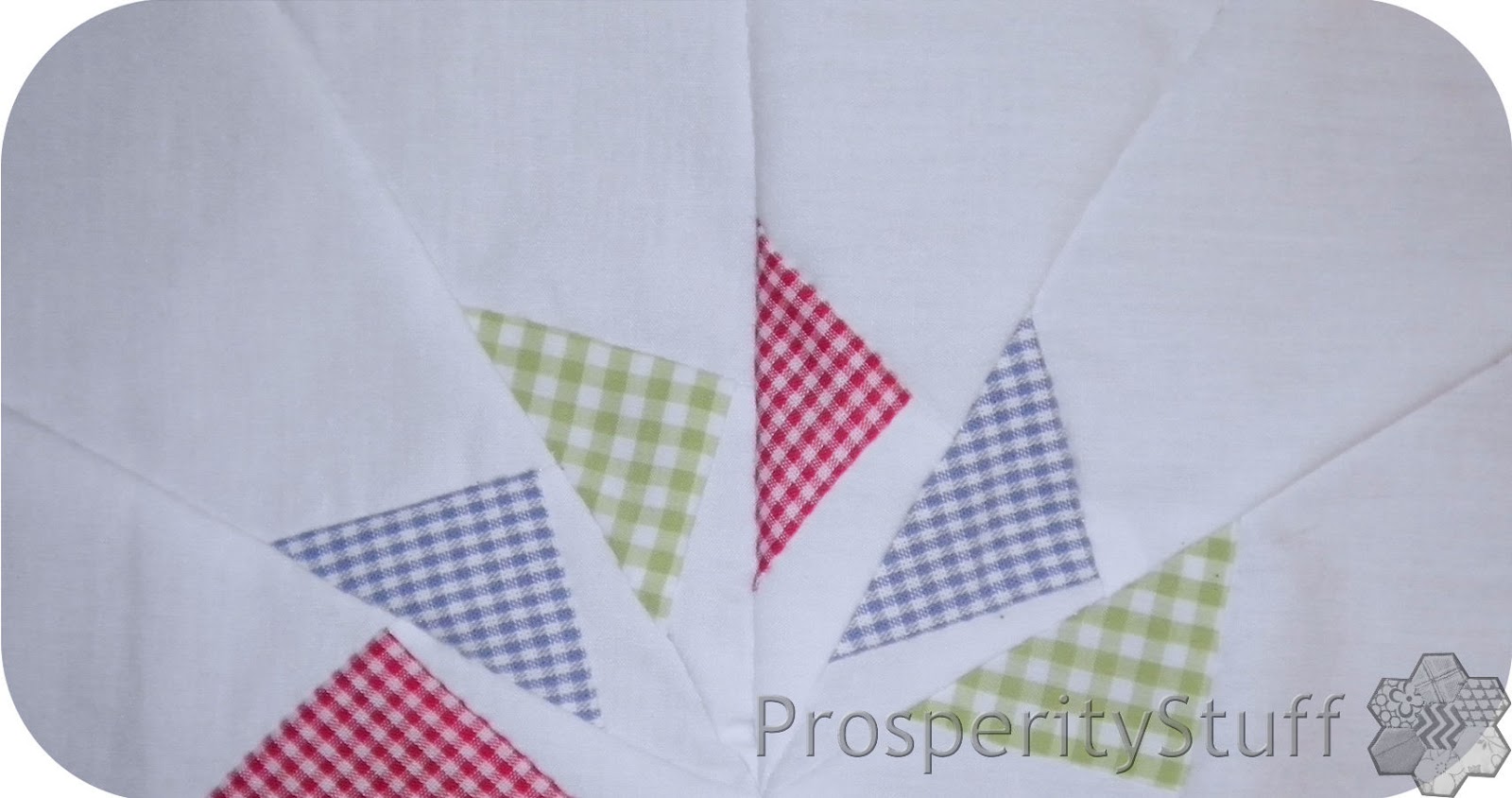 ProsperityStuff Quilts: Half a Circle of Flying Geese - in Gingham