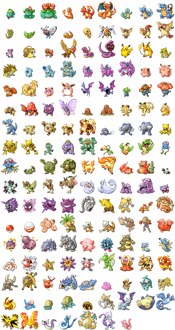 Pokémon Games: Sprites-Pokémons