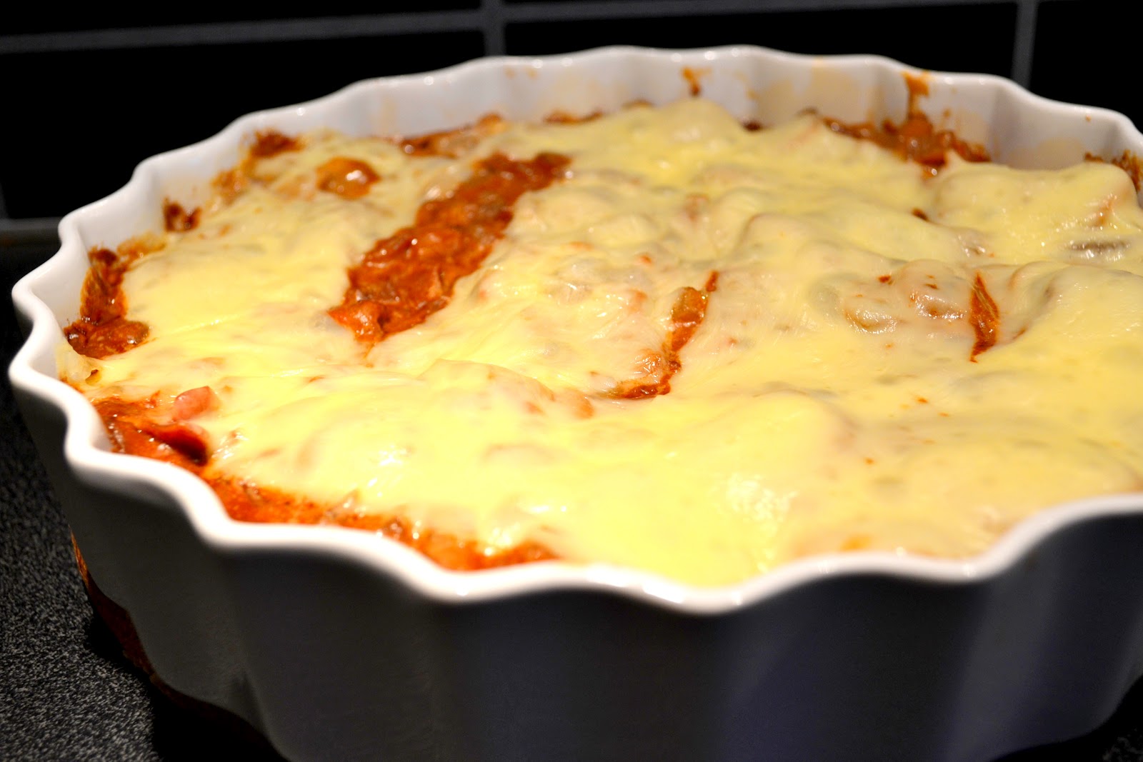 Mat och annat gott: Ugnsomelett med champinjon,lök och bacon stuvning Lchf