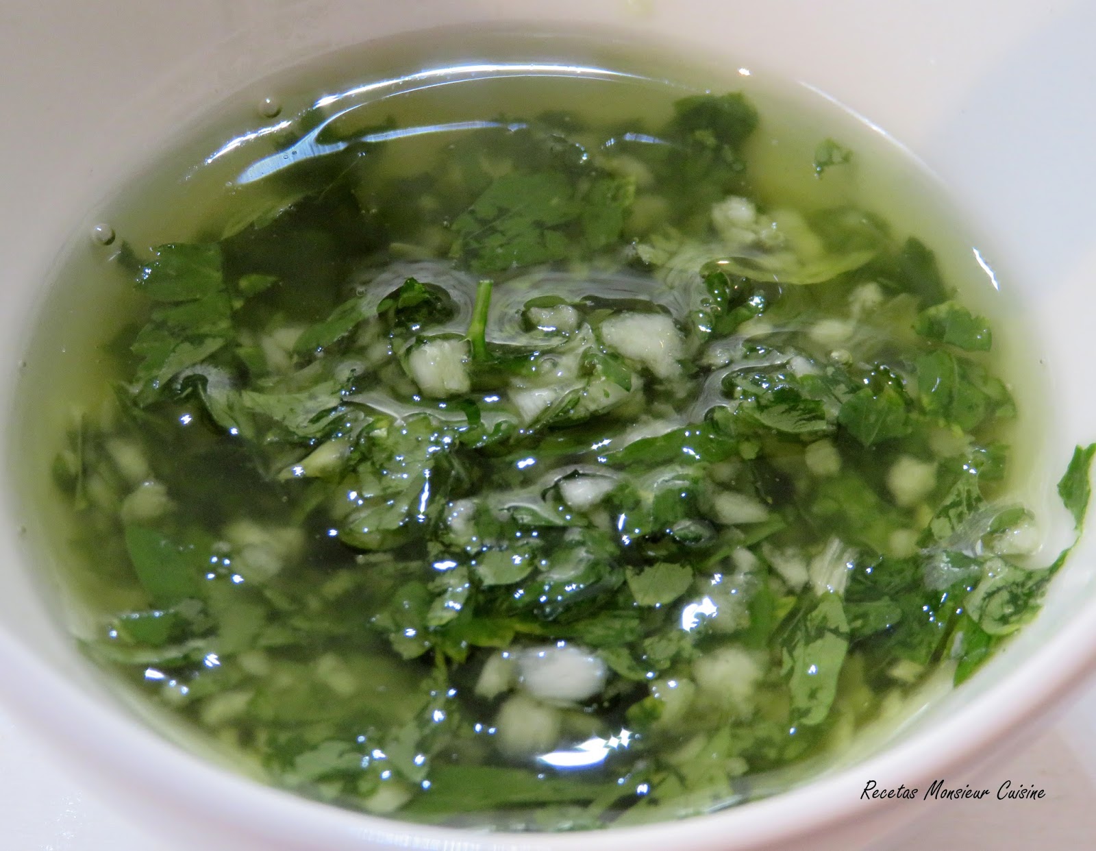Recetas Monsieur Cuisine: Salsa de Ajo y Perejil
