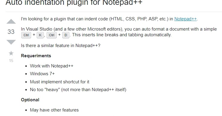จัดระเบียบโค้ด ใน Notepad++ (Auto indentation plugin)
