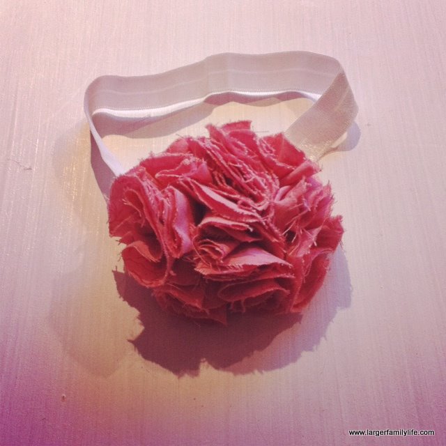 Ruffle Flower Headband Tutorial | Larger Family Life