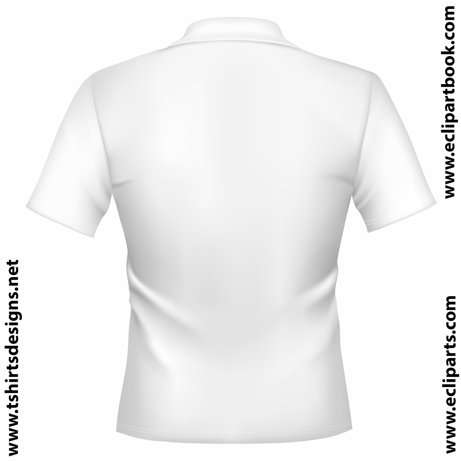 Plain White Polo Shirt Front And Back