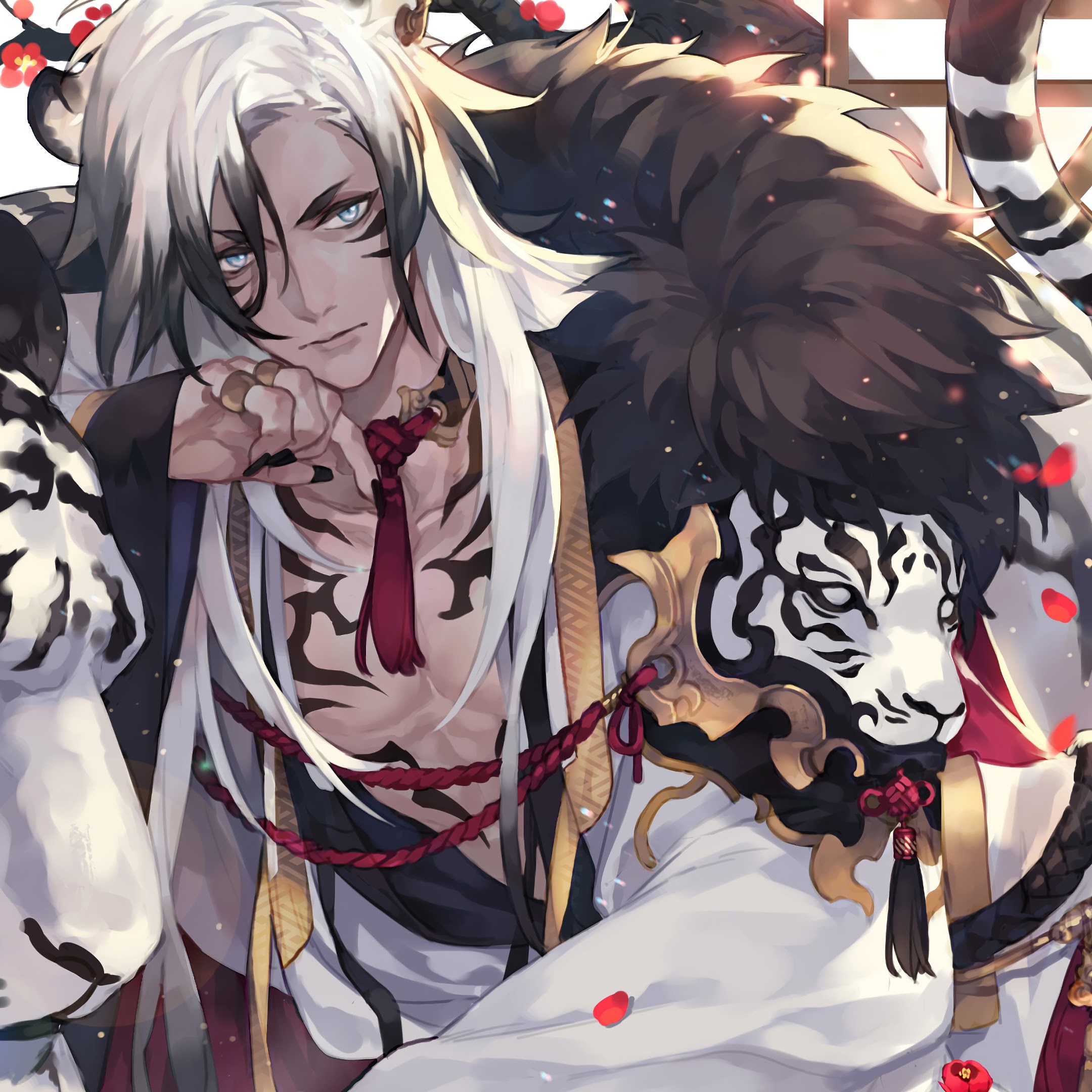 Anime, White Tiger, 4K, 3840x2160, #30 Wallpaper PC Desktop