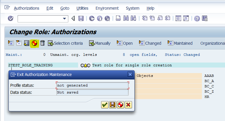 Sap Basis And Security Step By Step Single Role Creation In Sap