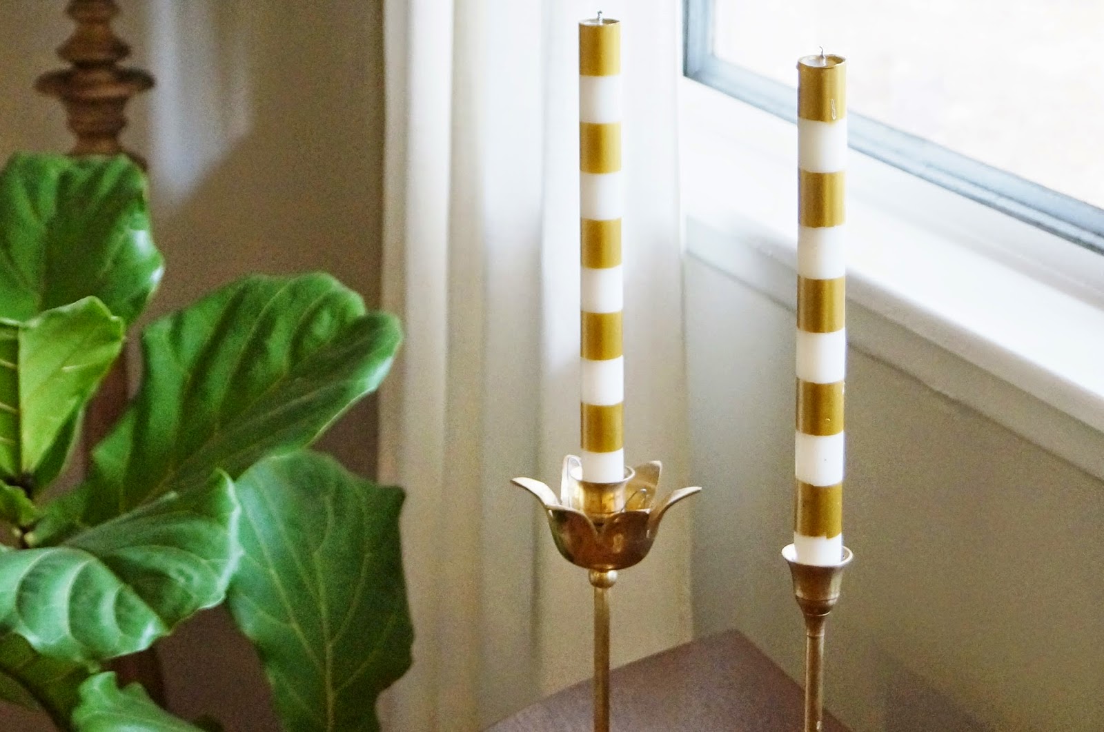 Don't Disturb This Groove: Striped Taper Candles