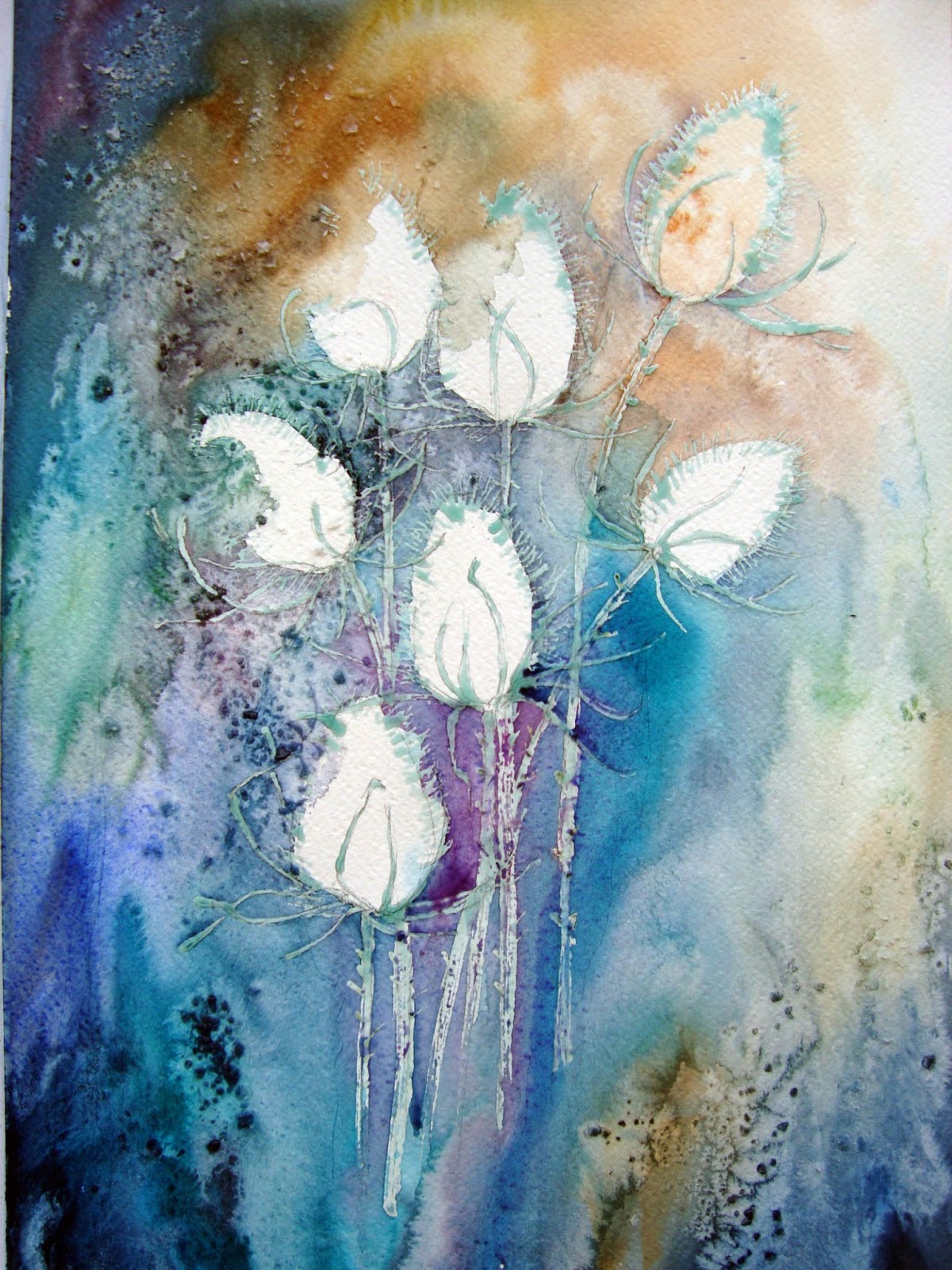 Watercolour Florals: Teasels