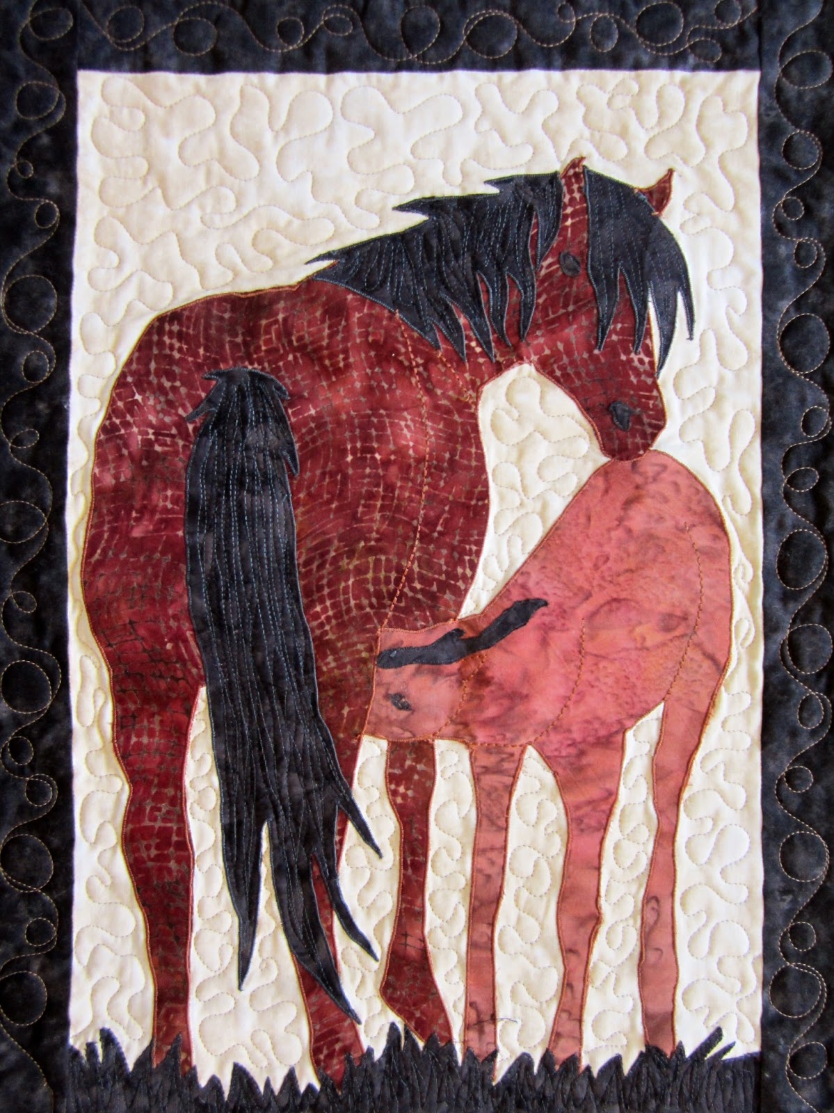 Roberta's Custom Quilting: Horse Applique Quilt