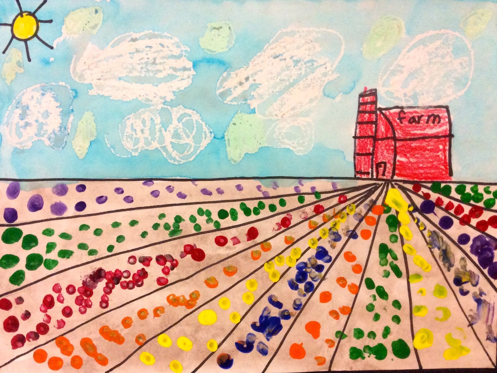 Ms. Curry's Art Room : First Grade Farm Landscapes