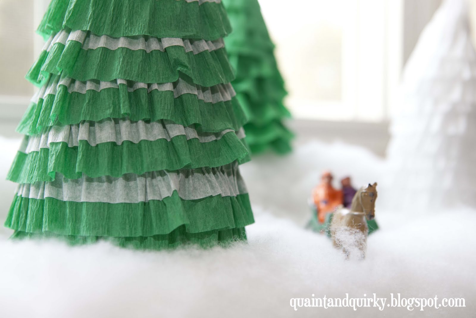 Quaint and Quirky: Streamer Ruffle Christmas Trees
