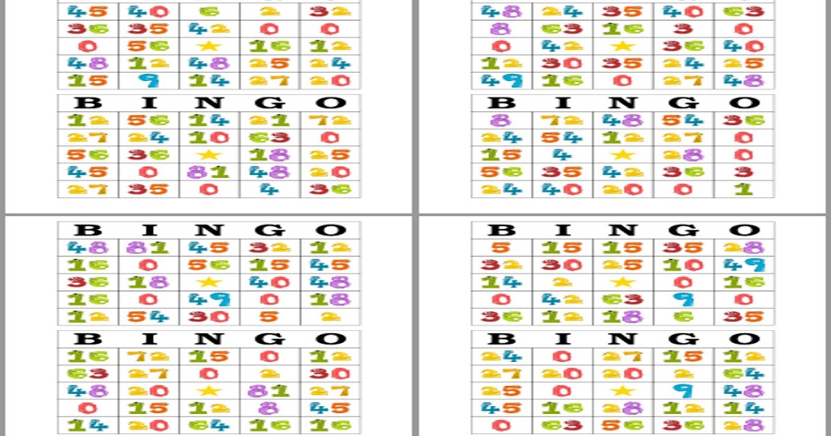 Estrategias para la Enseñanza de la Matemática : Bingo de Multiplicaciones