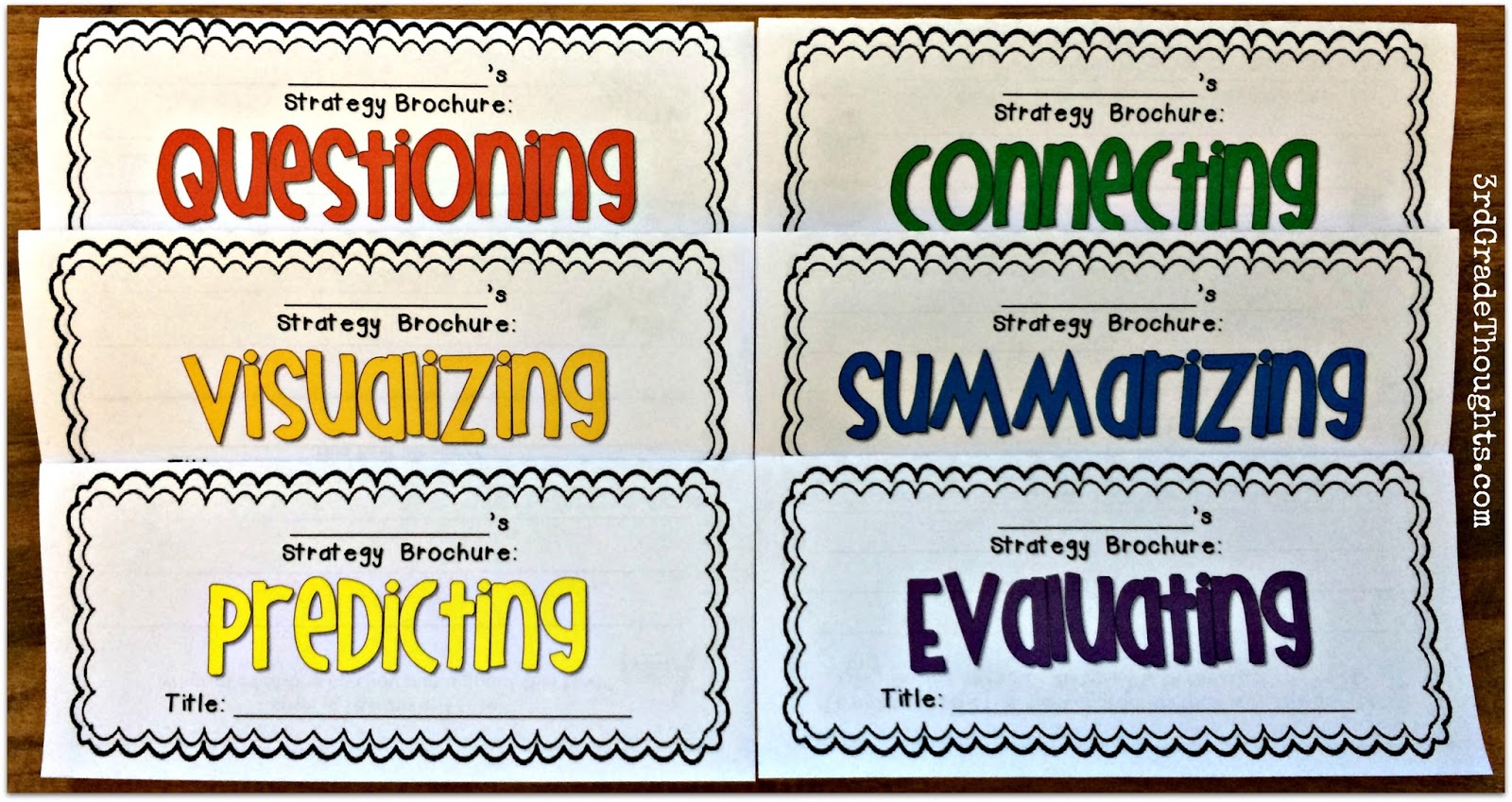 Reading Strategy Brochures | 3rd Grade Thoughts