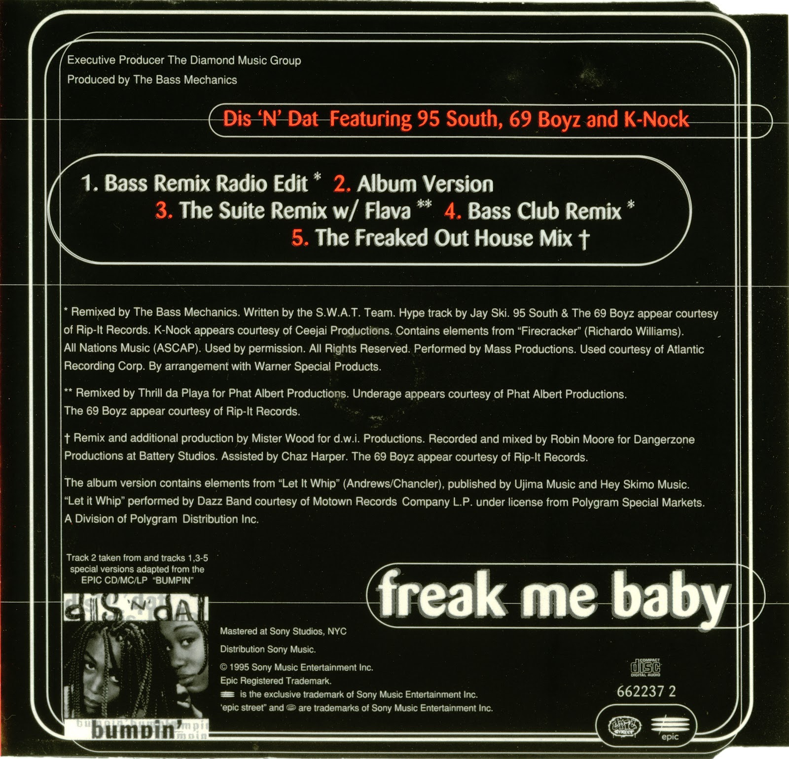 Promo, Import, Retail CD Singles & Albums: Dis 'N' Dat - Freak Me Baby ...