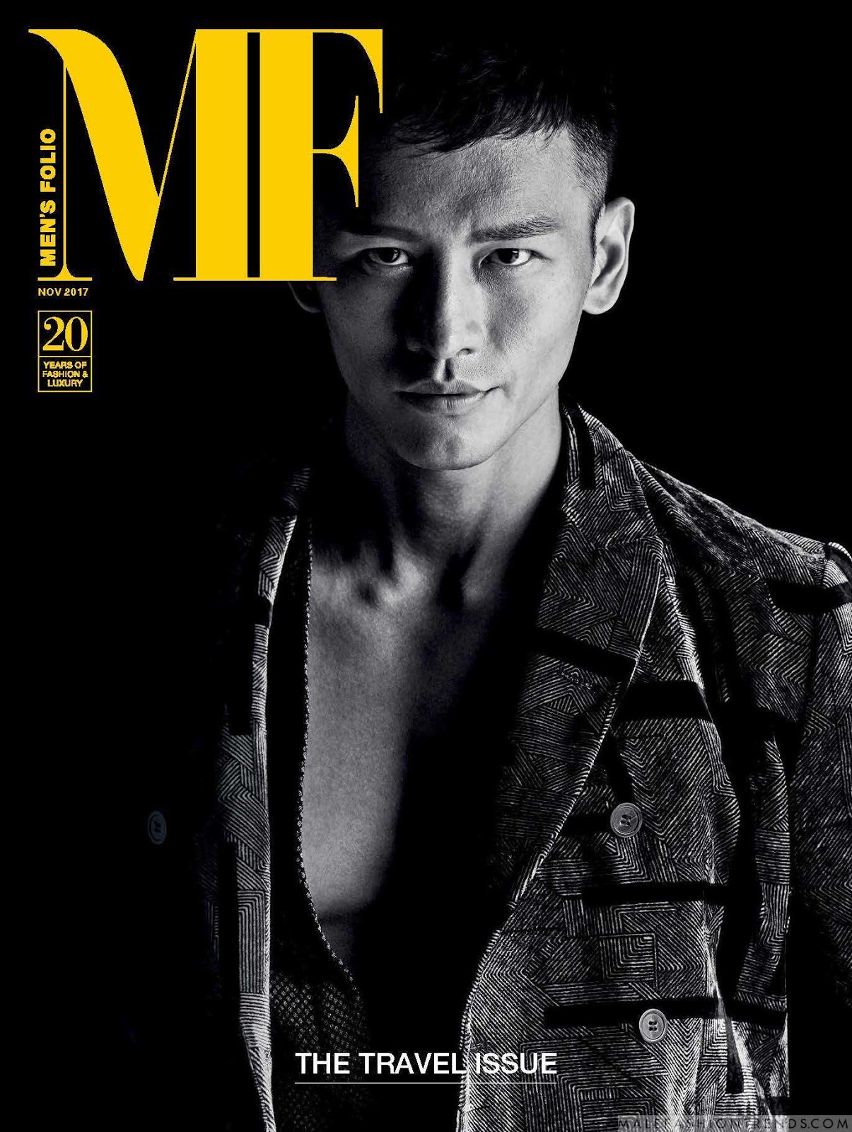 Gu Youming, el adonis en la oscuridad para Men's Folio Singapur