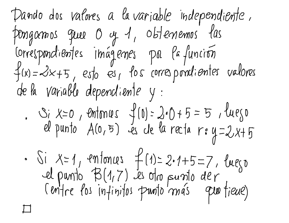 CdMe4: La ecuación en forma explícita de una recta, $r$, es $y=2\,x+5 ...