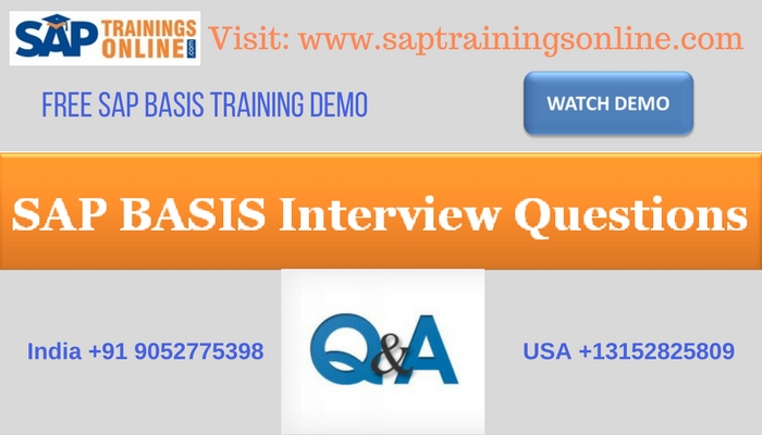 SAP BASIS Online Training: SAP BASIS Online Tutorial: SAP BASIS ...