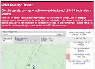Mobile Networks UK: OFCOM Mobile Coverage Checker