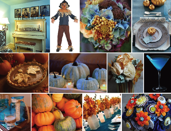 Ideas by Andrea: Halloween Color Combo: Electric Blue & Pumpkin Spice