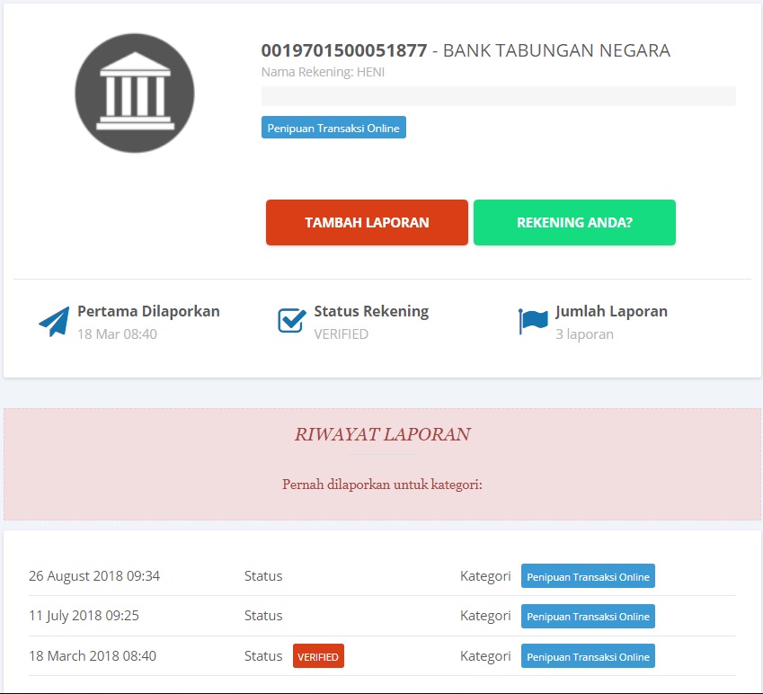 Cara Cek dan Melaporkan Nomor Rekening Bank Penipuan Online - Petunjuk ...
