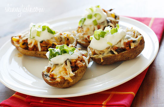 #Recipes: Loaded Turkey Santa Fe Baked Potato Skins
