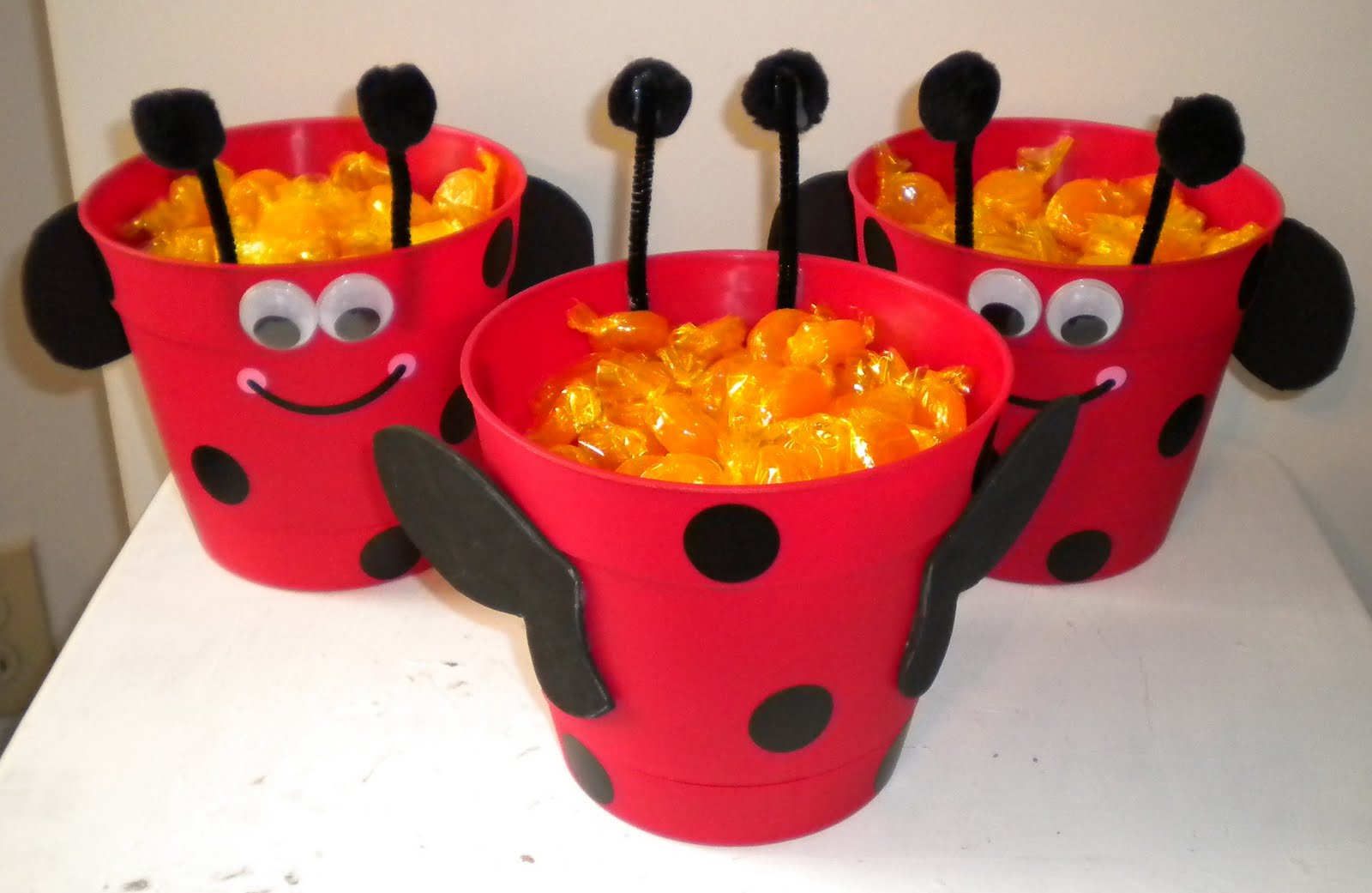 Jean's Crafty Corner: Ladybug Flower Pots for Mother's Day