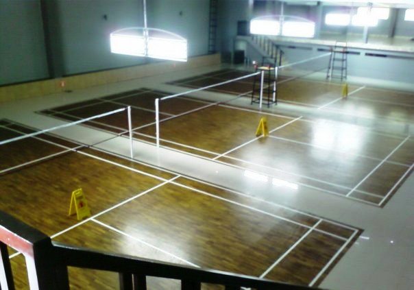 Lantai Lapangan Badminton Gor BIC ~ Lantai Kayu Bali