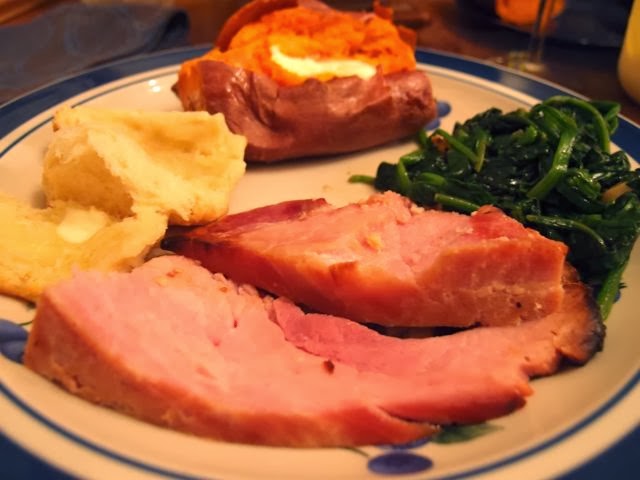 Sunday, dinner for two: Boy, do we have a lot of Ham