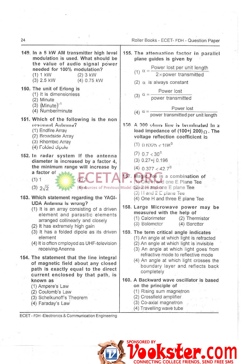 ECETAP - 2016, Previous, Model Papers, Question Papers EEE,ECE,SCE ...
