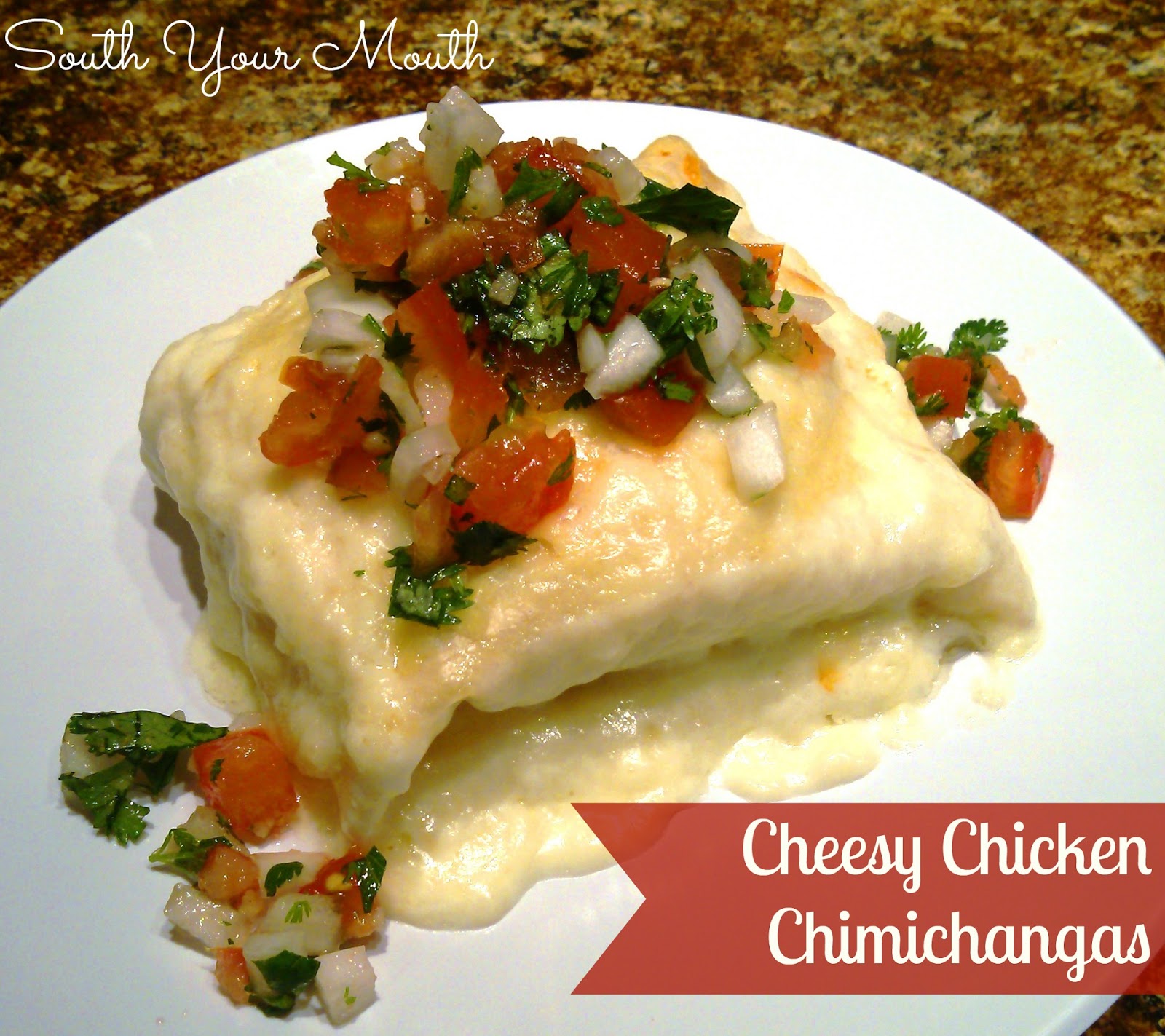 chicken chimichanga recipe with cheese sauce