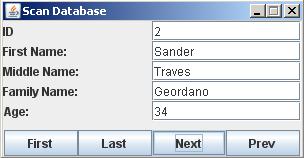 Scan Database using First, Last, Next, and Previous Function ~ Java ...