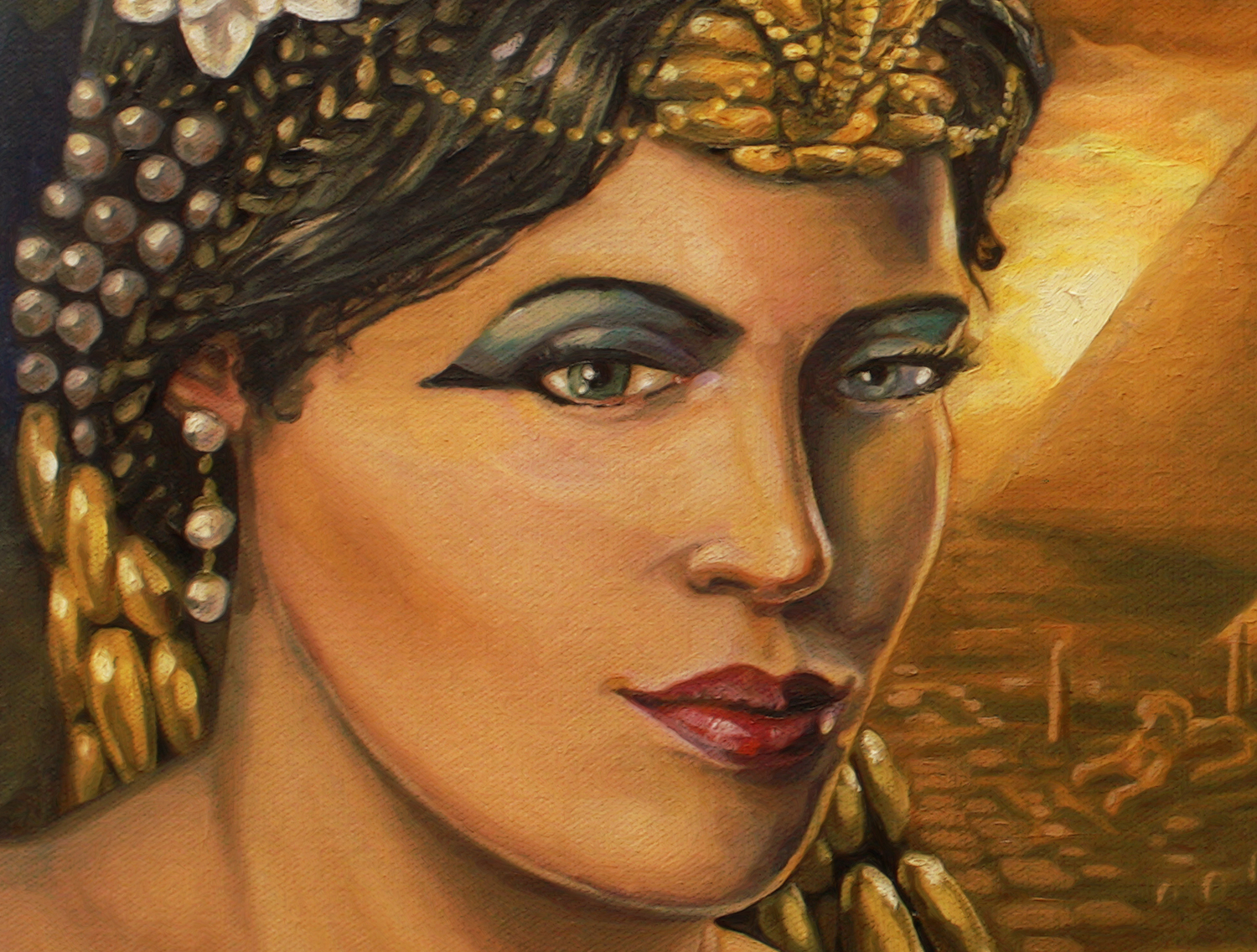 Blake Packard Illustration: Final Cleopatra Oil Painting