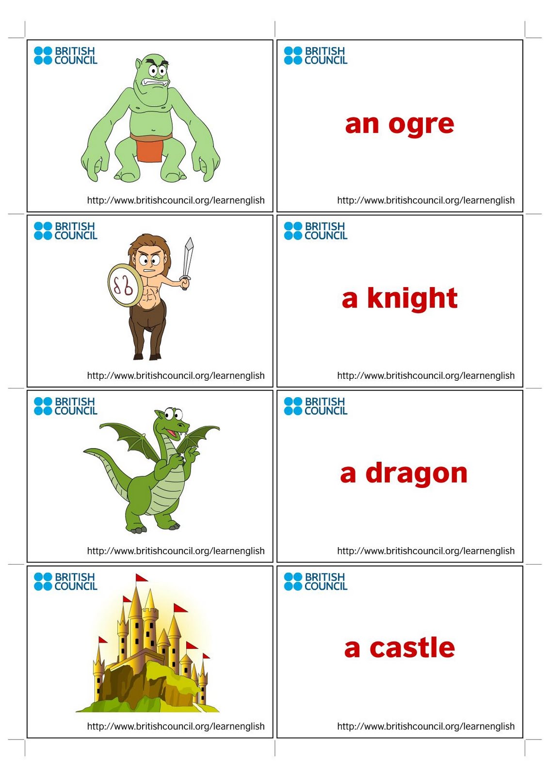 Juanfran´s English Corner: Short stories ( Princess and dragon flashcards)