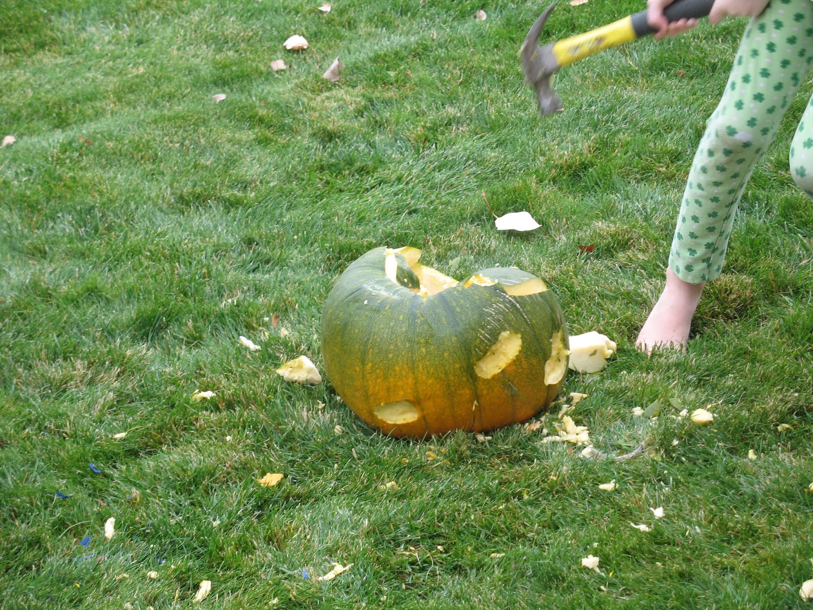 Must Run in the Family: Pumpkin Smashing