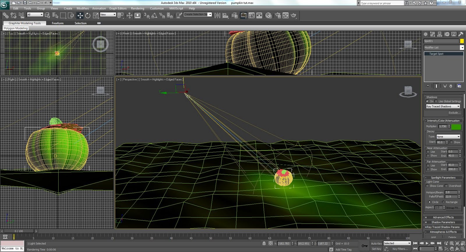 3D Modelling and Animation: Using omni light