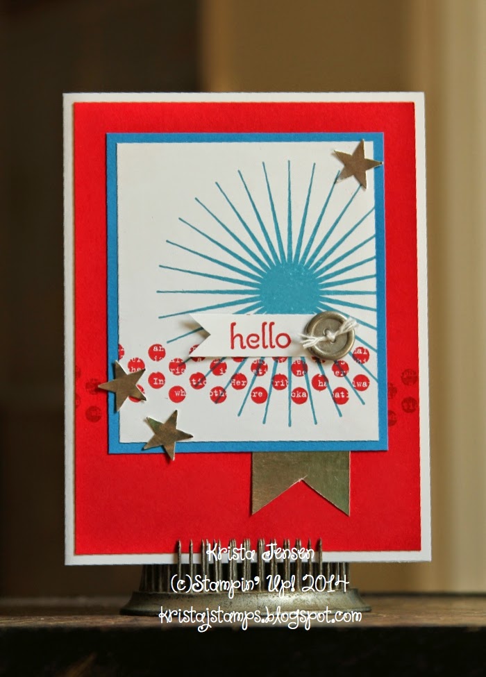 Krista's Stamper Room: Patriotic Hello
