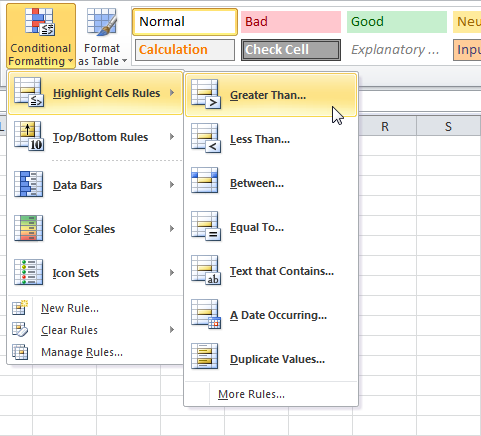 Excel Learning - Tips and Tricks: Conditional Formatting