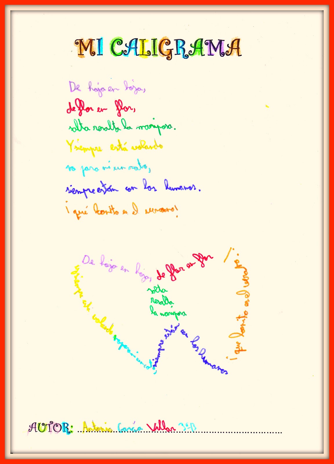 EL BLOG DE LA MAESTRA PATRICIA: NUESTROS CALIGRAMAS: (POEMAS VISUALES)