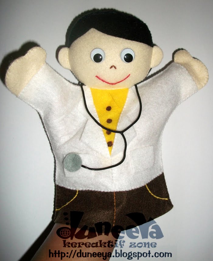 cRaft | SouVenir | educatiVe toys: Boneka Tangan Profesi: Dokter & Perawat