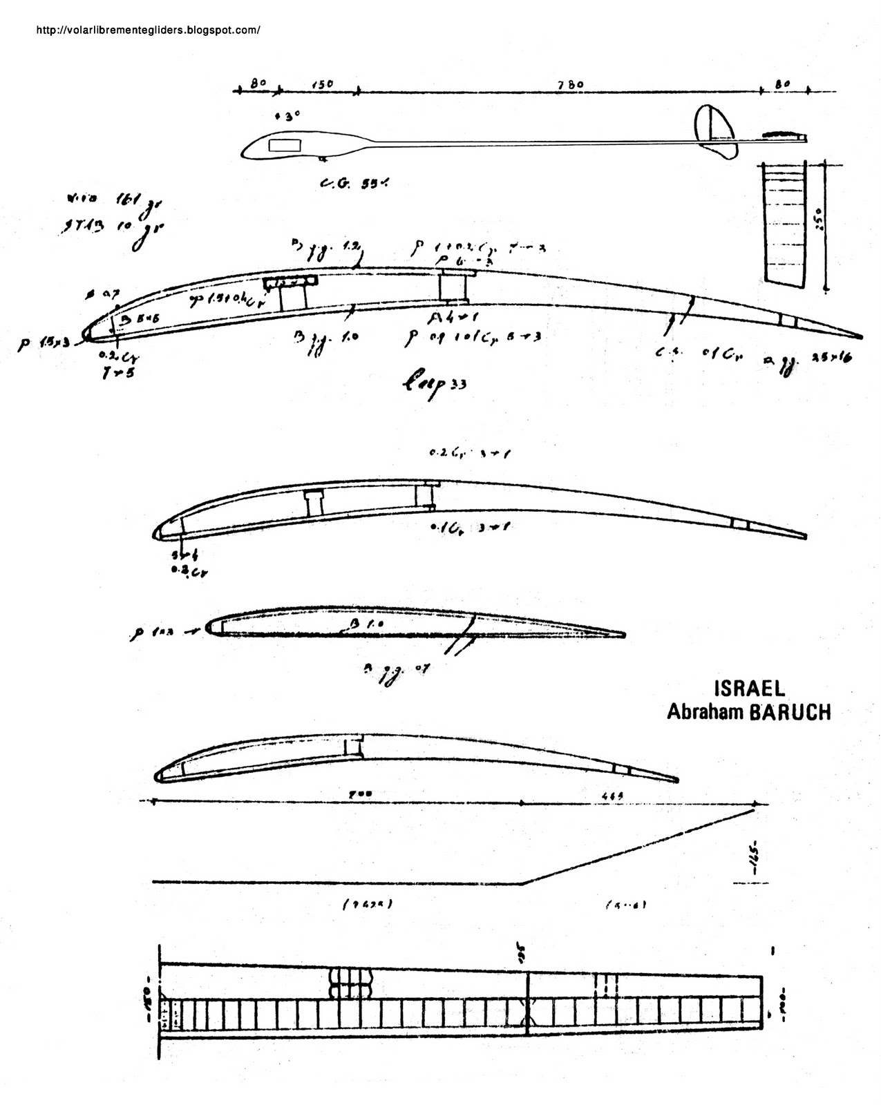 Volar Libremente - Free Flight Gliders: F1A de Abraham Baruch. Israel