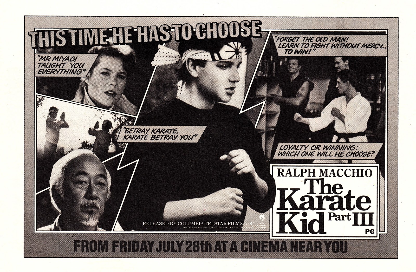 STARLOGGED - GEEK MEDIA AGAIN: 1989: THE KARATE KID PART III UK Print Ad
