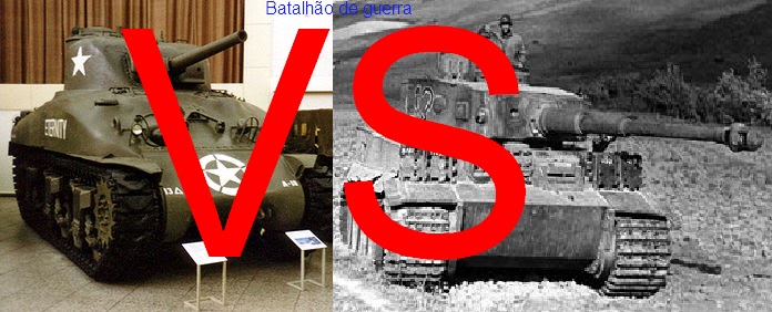 Batalhão de guerra: M4 Sherman VS Tiger tank