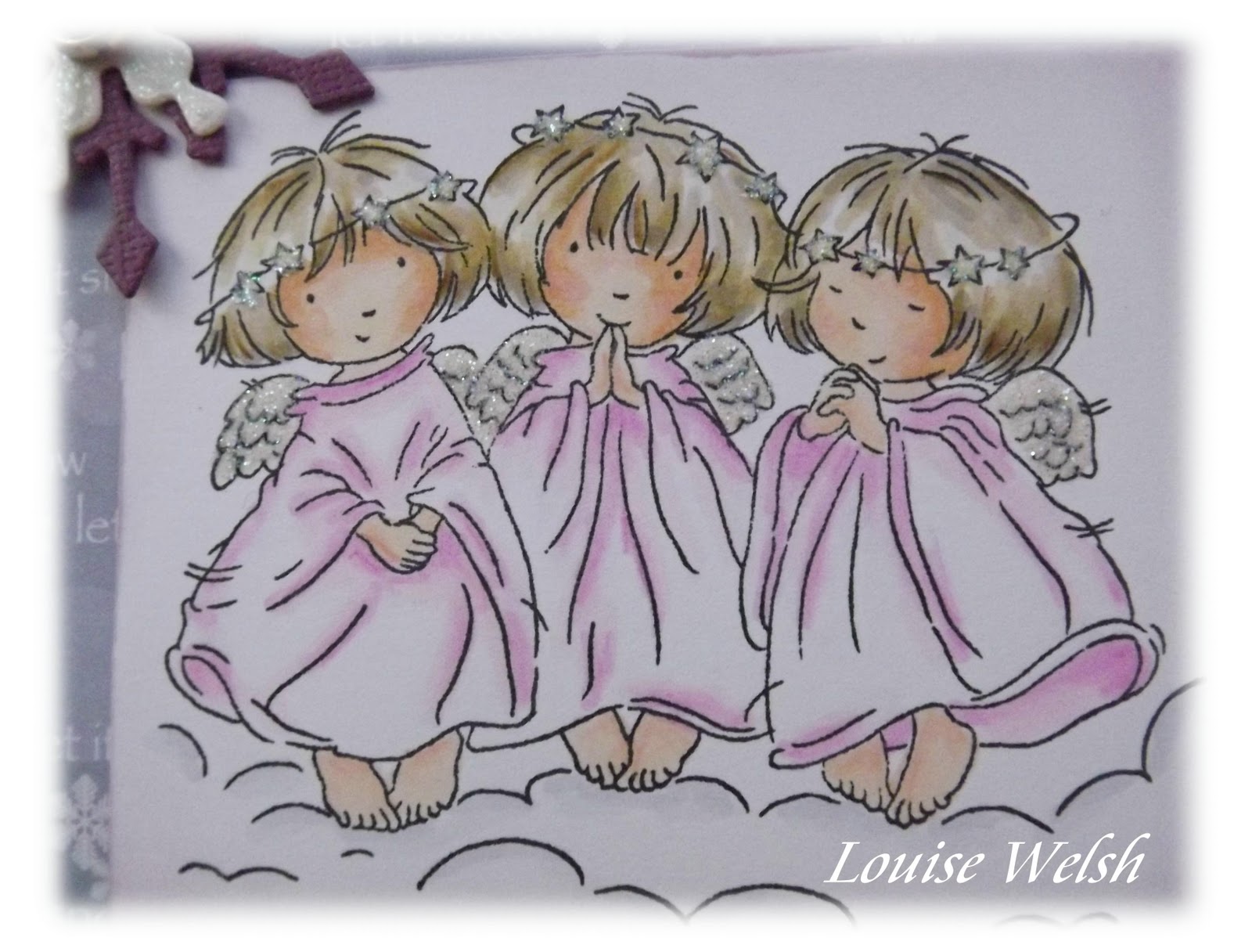 Lou's Card Creations: Three Little Angels