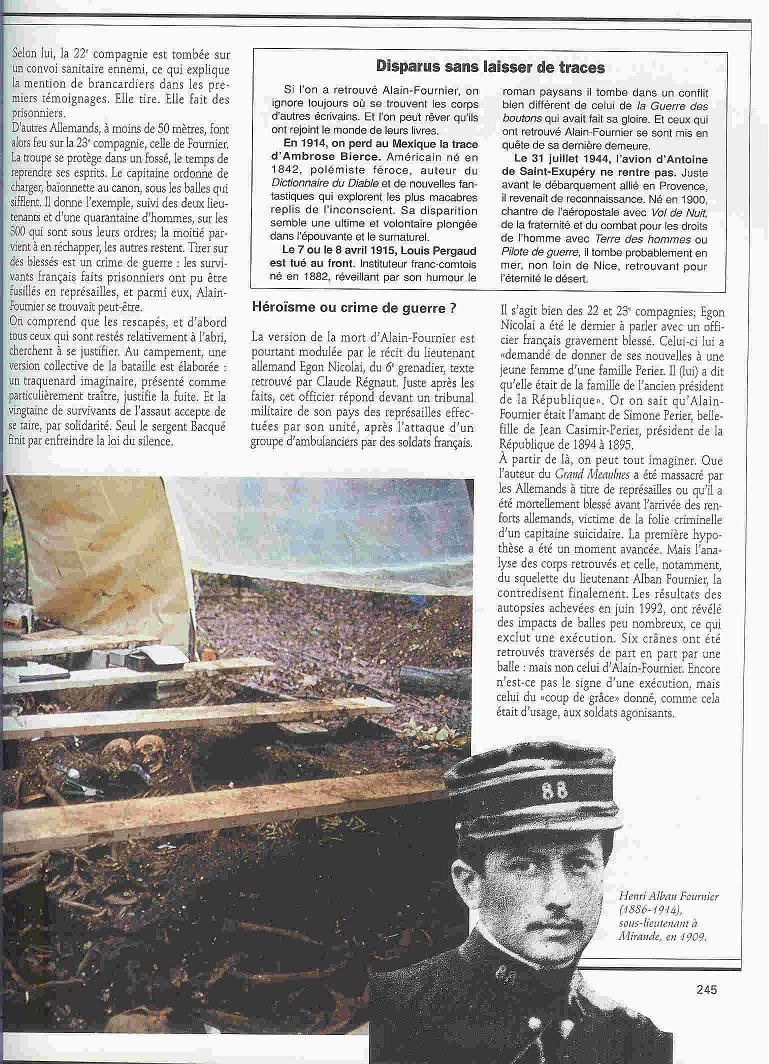 Mary's Memories: Alain-Fournier et ses compagnons d'arme Frédéric ADAM