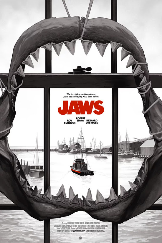 INSIDE THE ROCK POSTER FRAME BLOG: Jaws Movie Print Release By Phantom ...