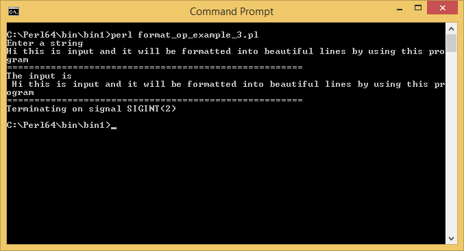 Different formats in Perl ~ Hub Of Geekz