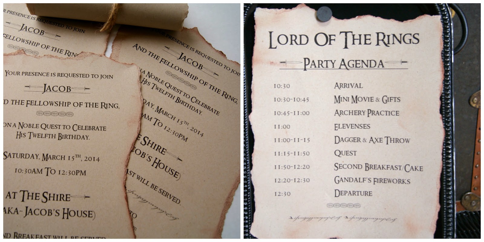 michelle paige blogs: Lord of the Rings Birthday Party